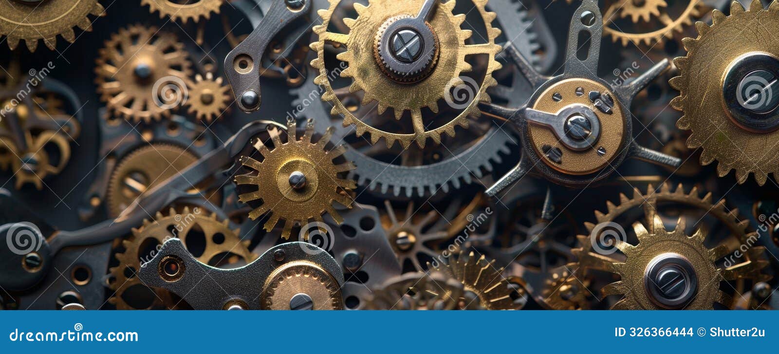 The Intricate Gears of a Clockwork Mechanism Stock Illustration ...