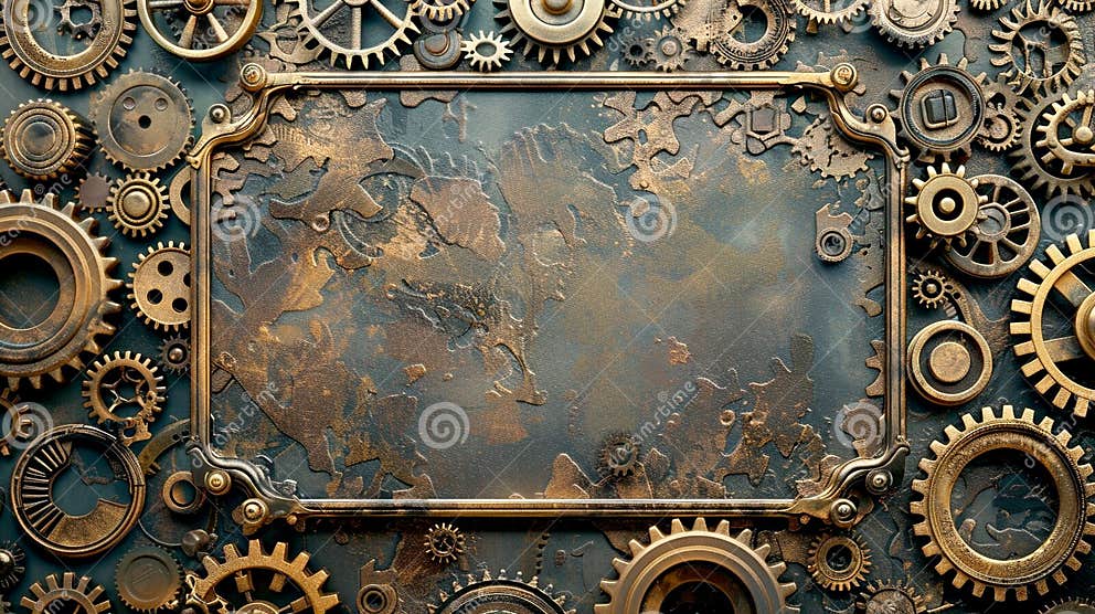 Intricate Gears and Cogs Create a Steampunk-inspired Backdrop of ...