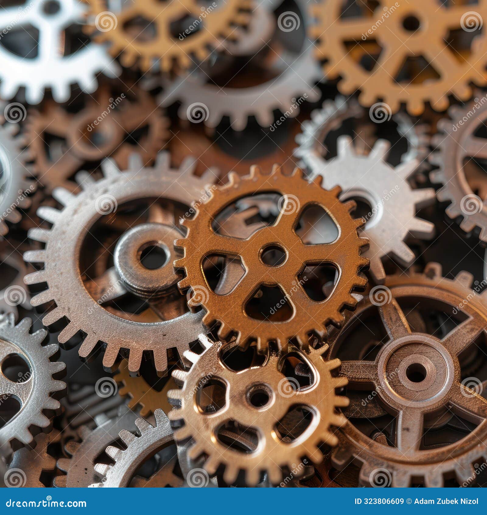 Intricate Gears and Cogs of a Mechanical Device Stock Illustration ...