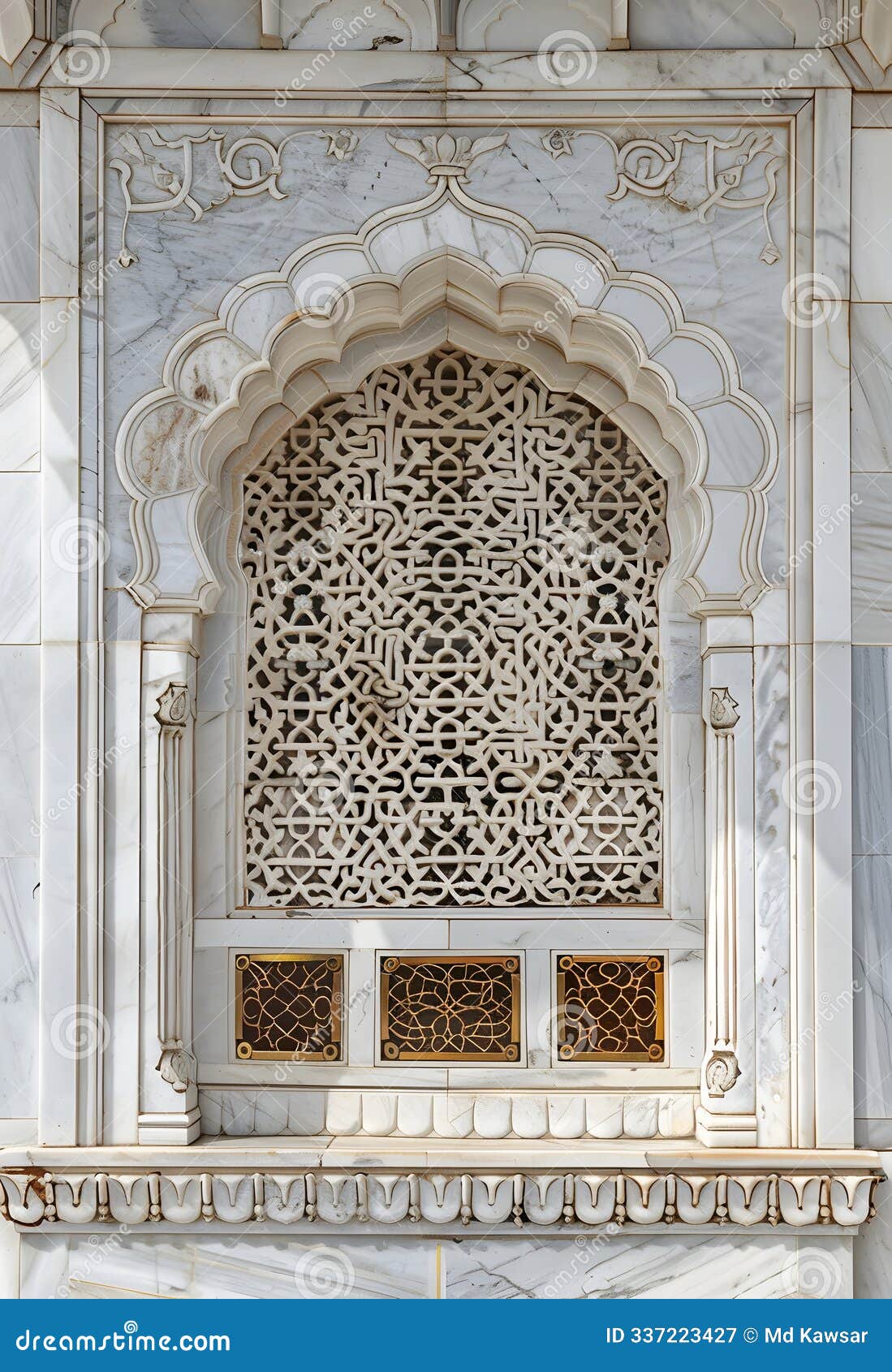 Mughal Architecture Window Frame with Intricate Geometric Patterns ...