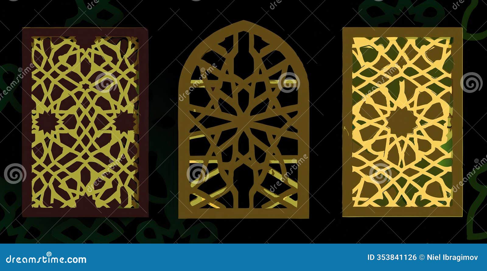 Intricate Geometric Patterns in Traditional Decorative Window Designs ...