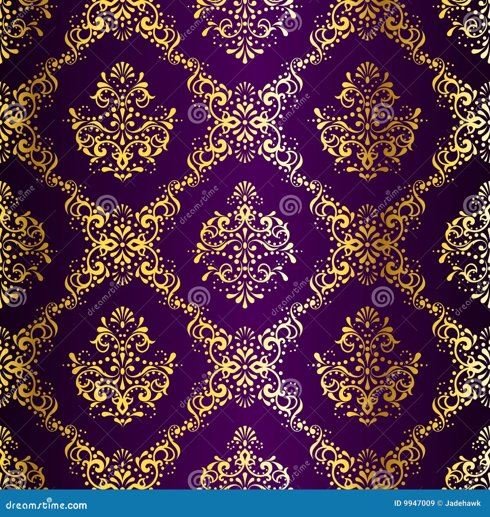 Intricate Gold-on-Purple Seamless Sari Pattern Stock Vector ...