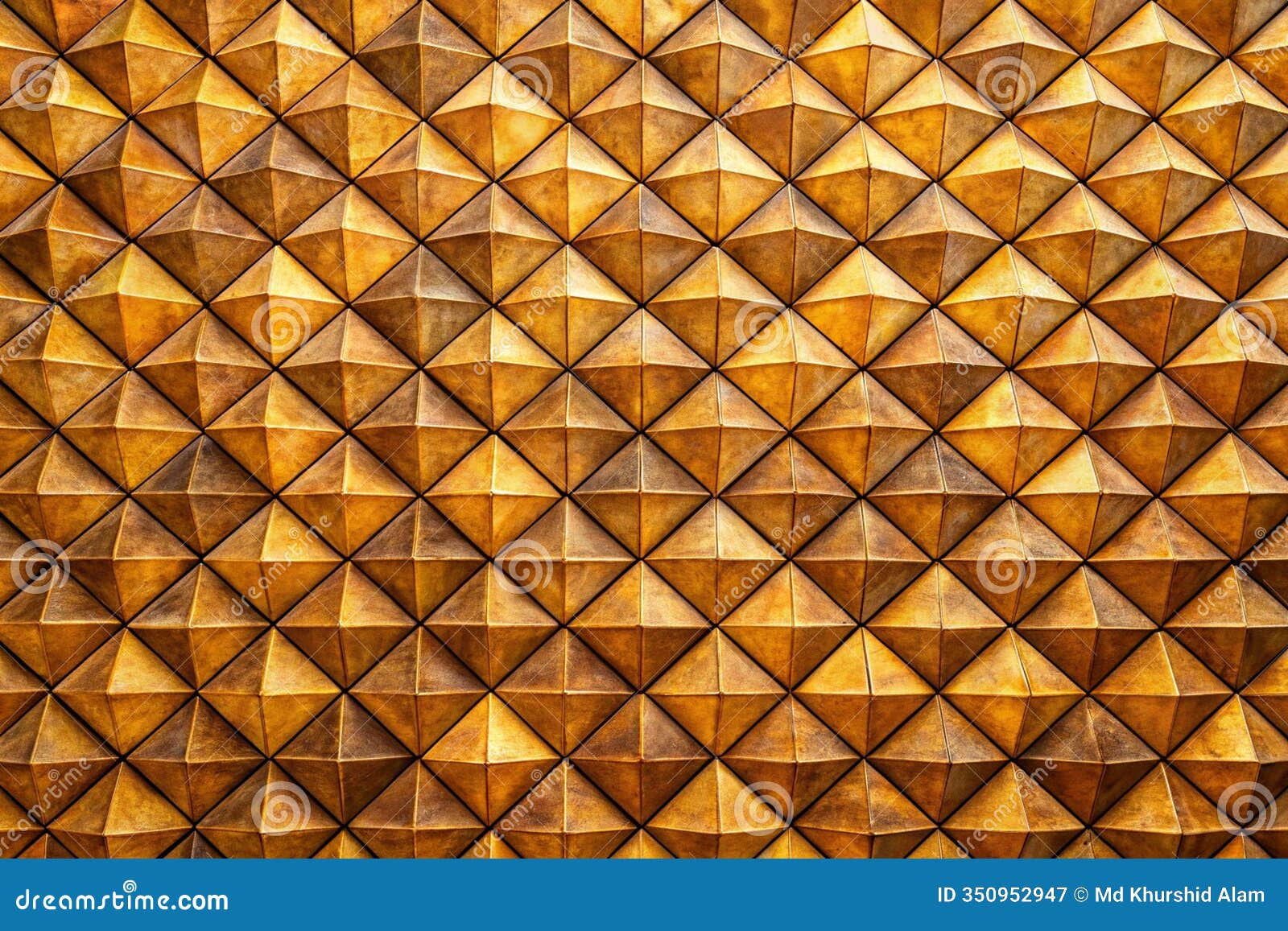 Intricate Golden Pyramid Texture Pattern with Geometric Designs, Ideal ...