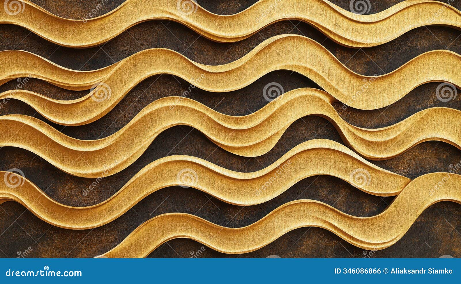 Intricate Golden Wave Patterns Texture Creating a Luxurious Feel Stock ...