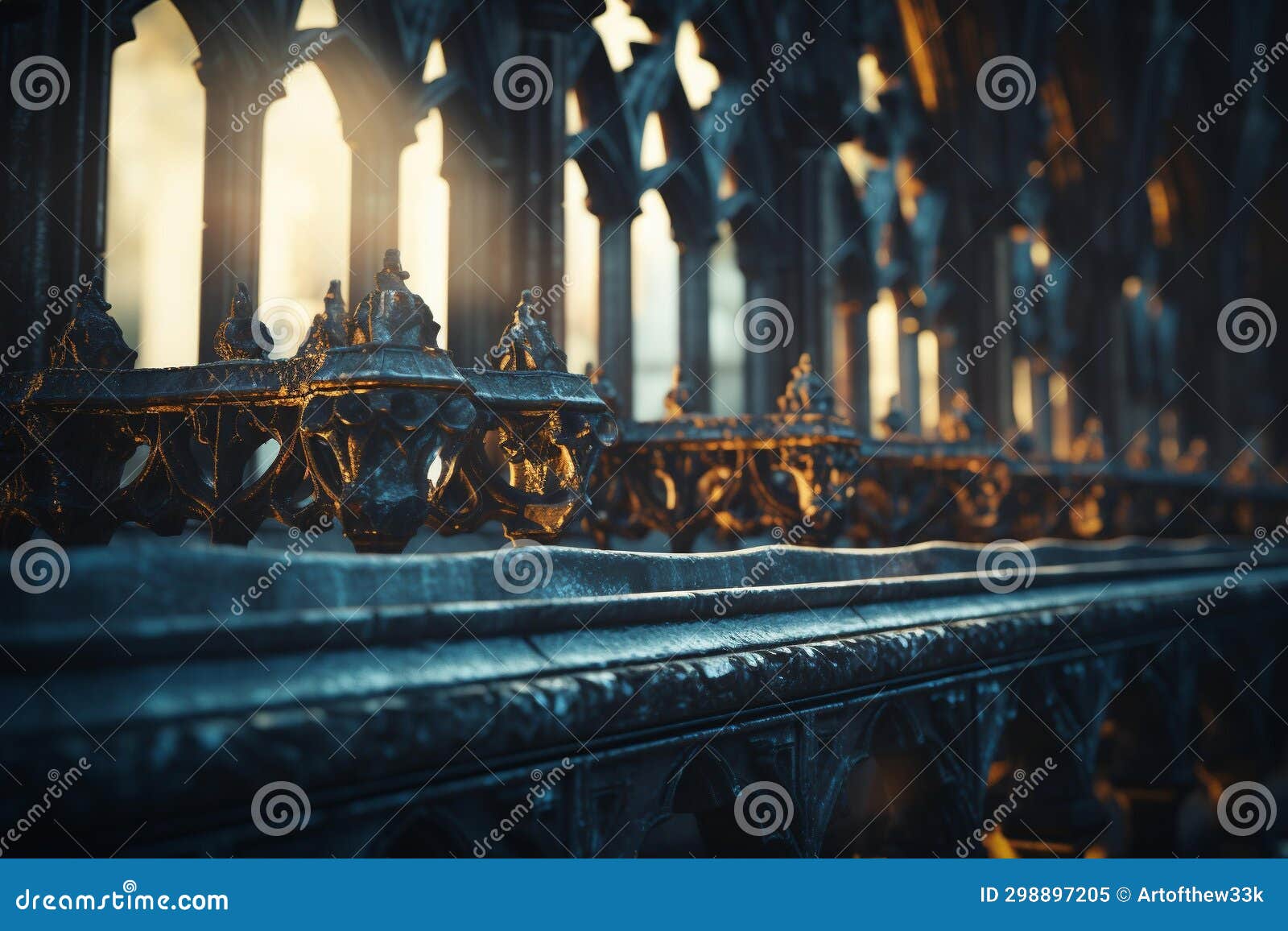 Intricate Gothic Cathedral Window Frames: a Captivating Close-Up Stock ...