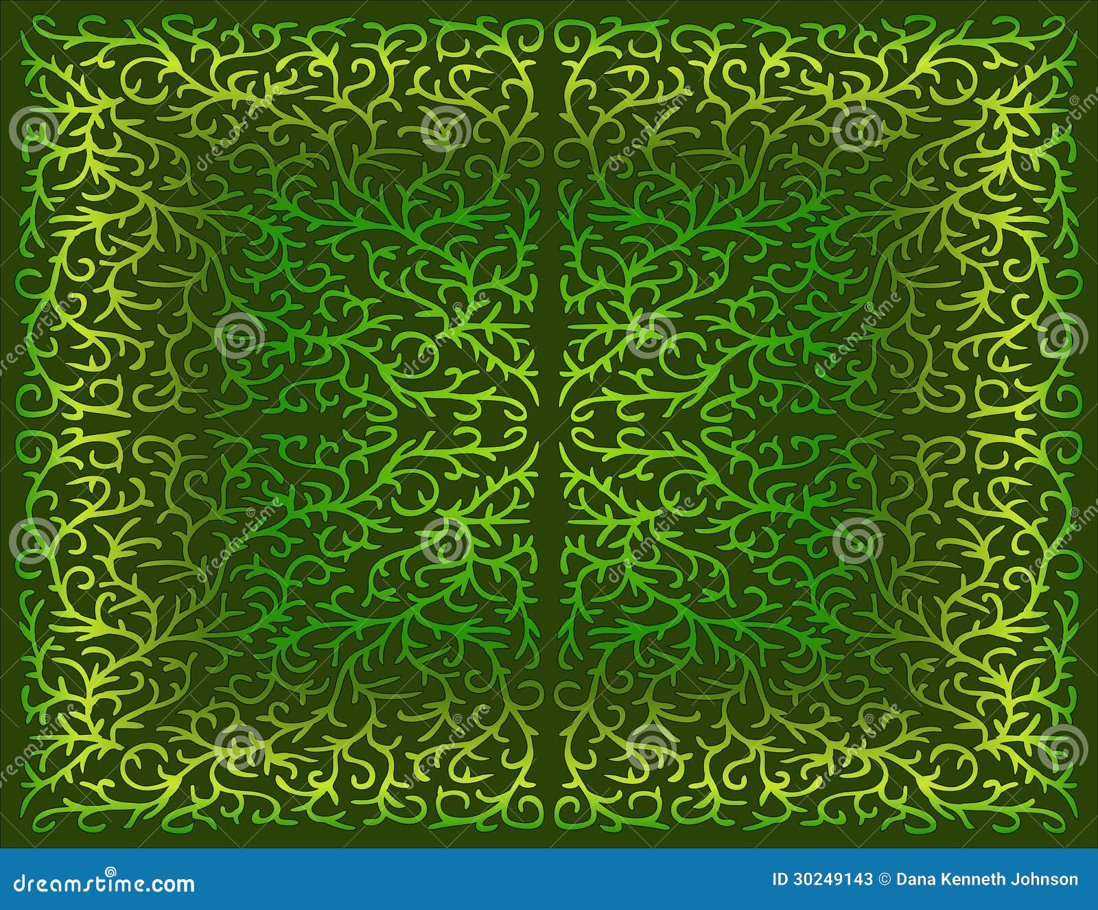 Filigree Design in Shades of Green Stock Illustration - Illustration of ...