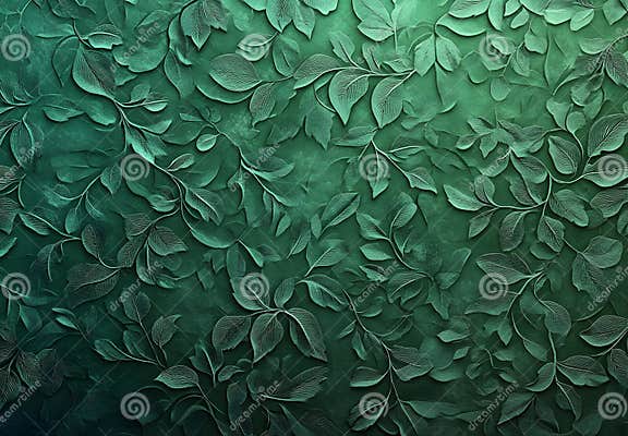 Intricate Green Floral Pattern Background Stock Illustration ...