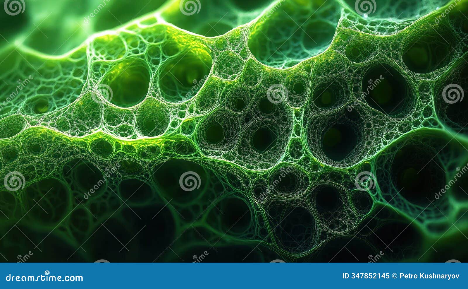 Intricate Green Leaf Structure Shows Microscopic Veins, Holes. Detailed ...