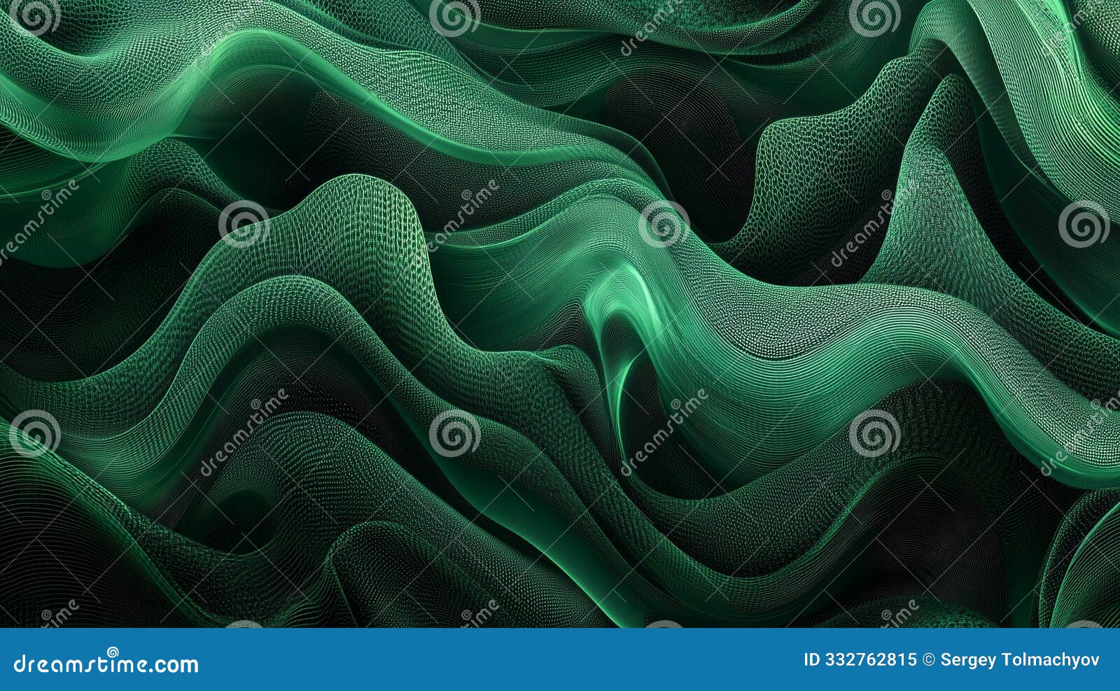 Abstract Green Wave Patterns Create a Visually Captivating Texture ...