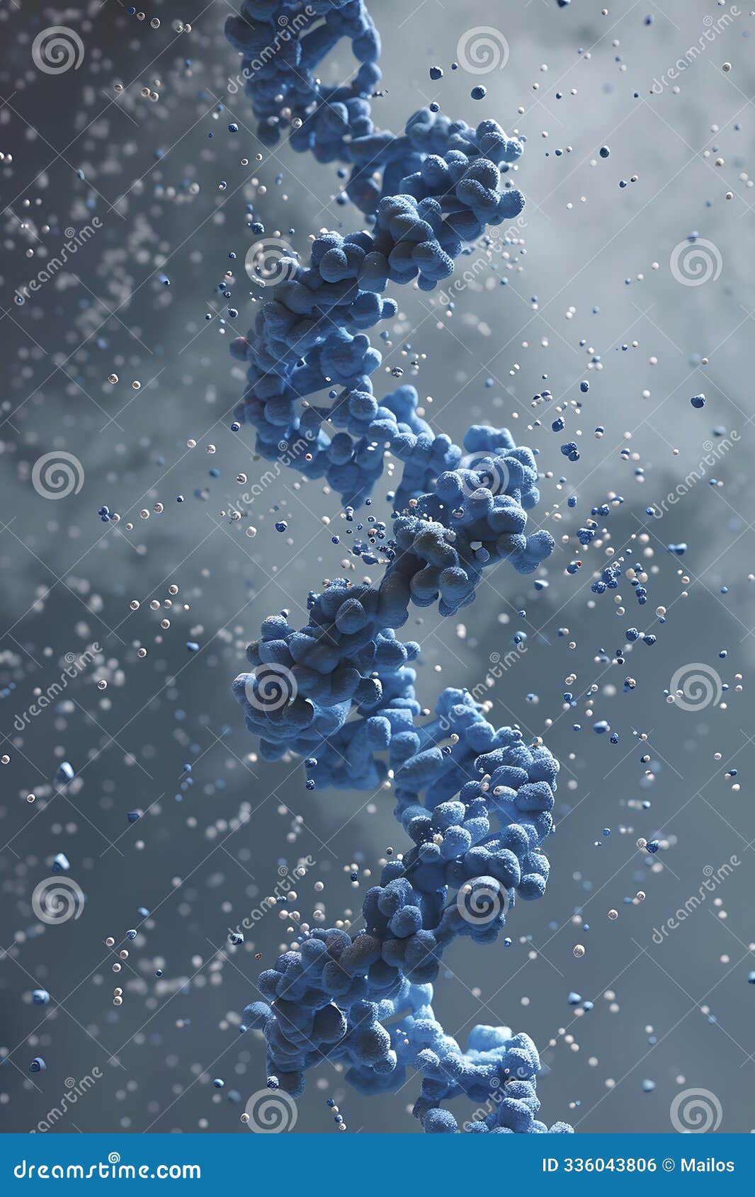 Intricate Helix Structure of DNA Molecules Under Microscope Stock Photo ...