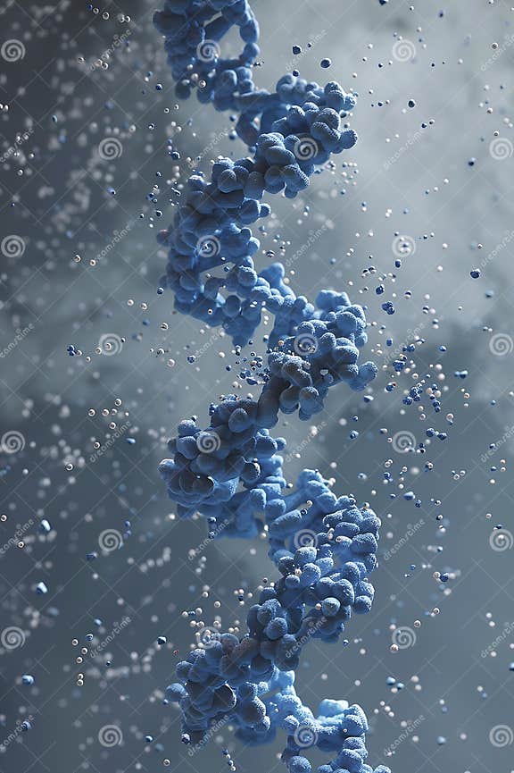 Intricate Helix Structure of DNA Molecules Under Microscope Stock Photo ...