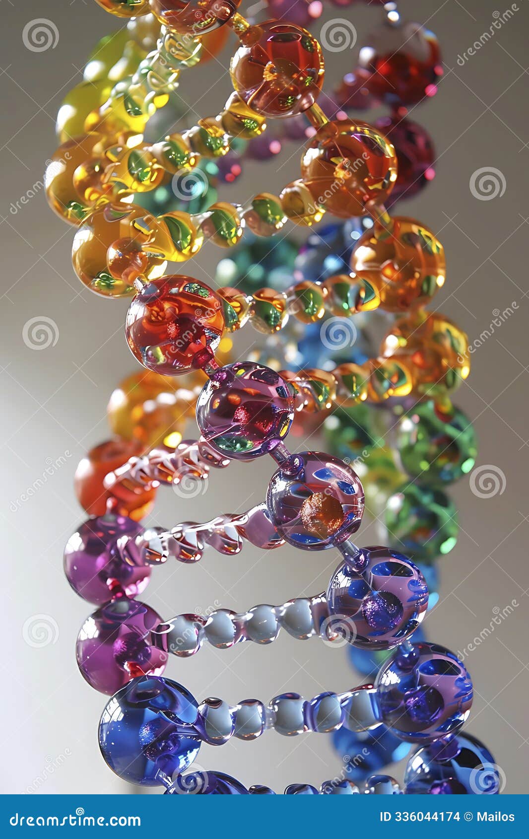 Intricate Helix Structure of DNA Molecules Under Microscope Stock Photo ...