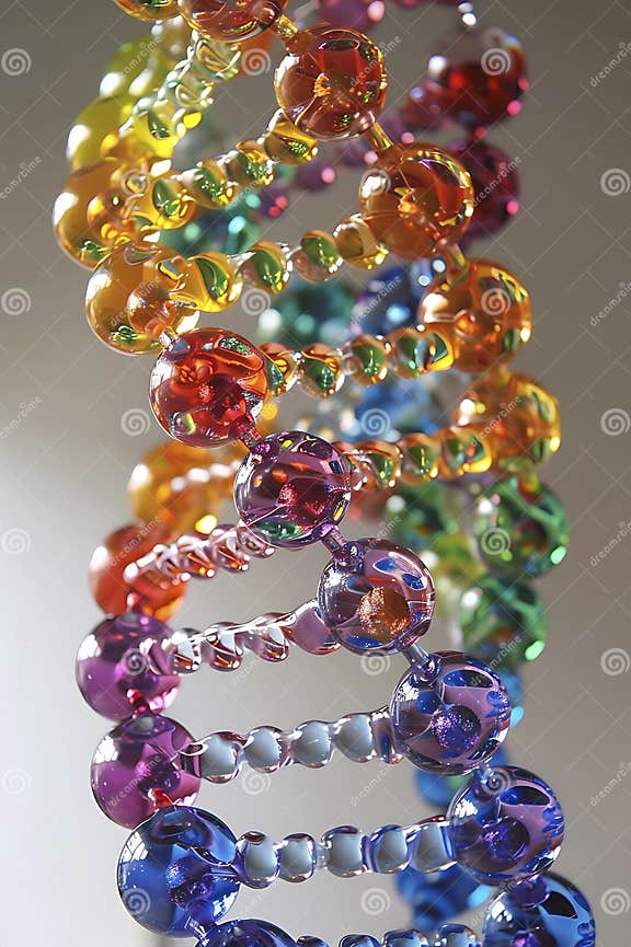 Intricate Helix Structure of DNA Molecules Under Microscope Stock Photo ...