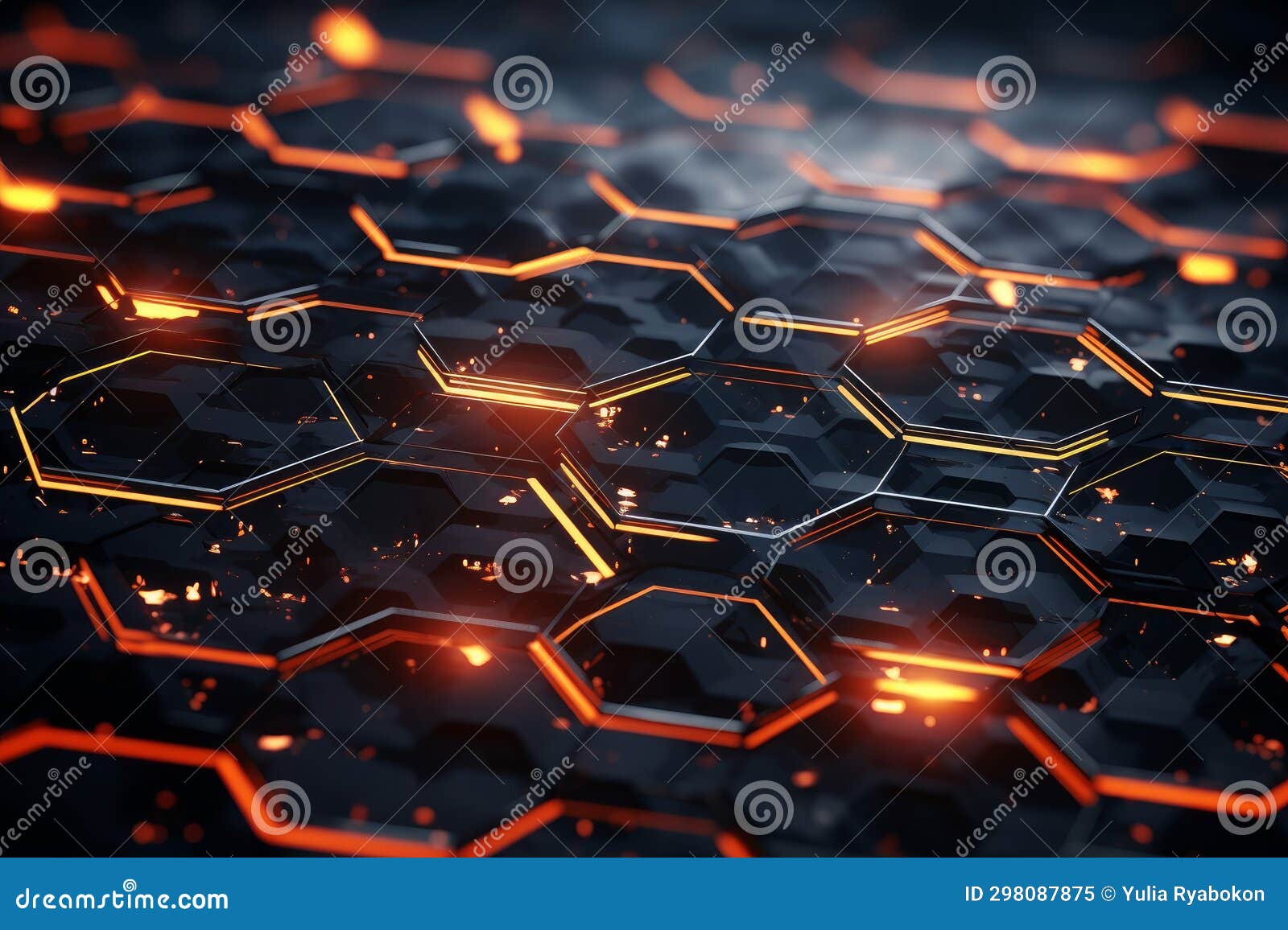 Intricate Hexagonal Nano Grid. Generate Ai Stock Image - Image of ...