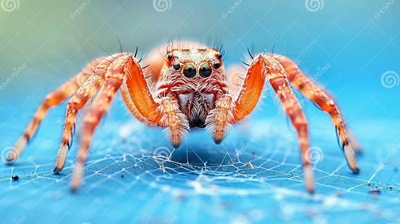 Intricate Hexagonal Spider Web Pattern with Spider at the Center, a ...