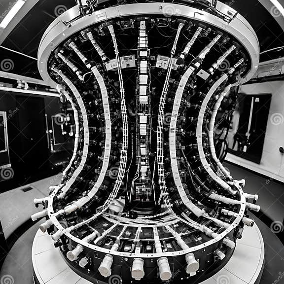 Intricate Inner Structure of a Futuristic High-Tech Machine Stock Photo ...