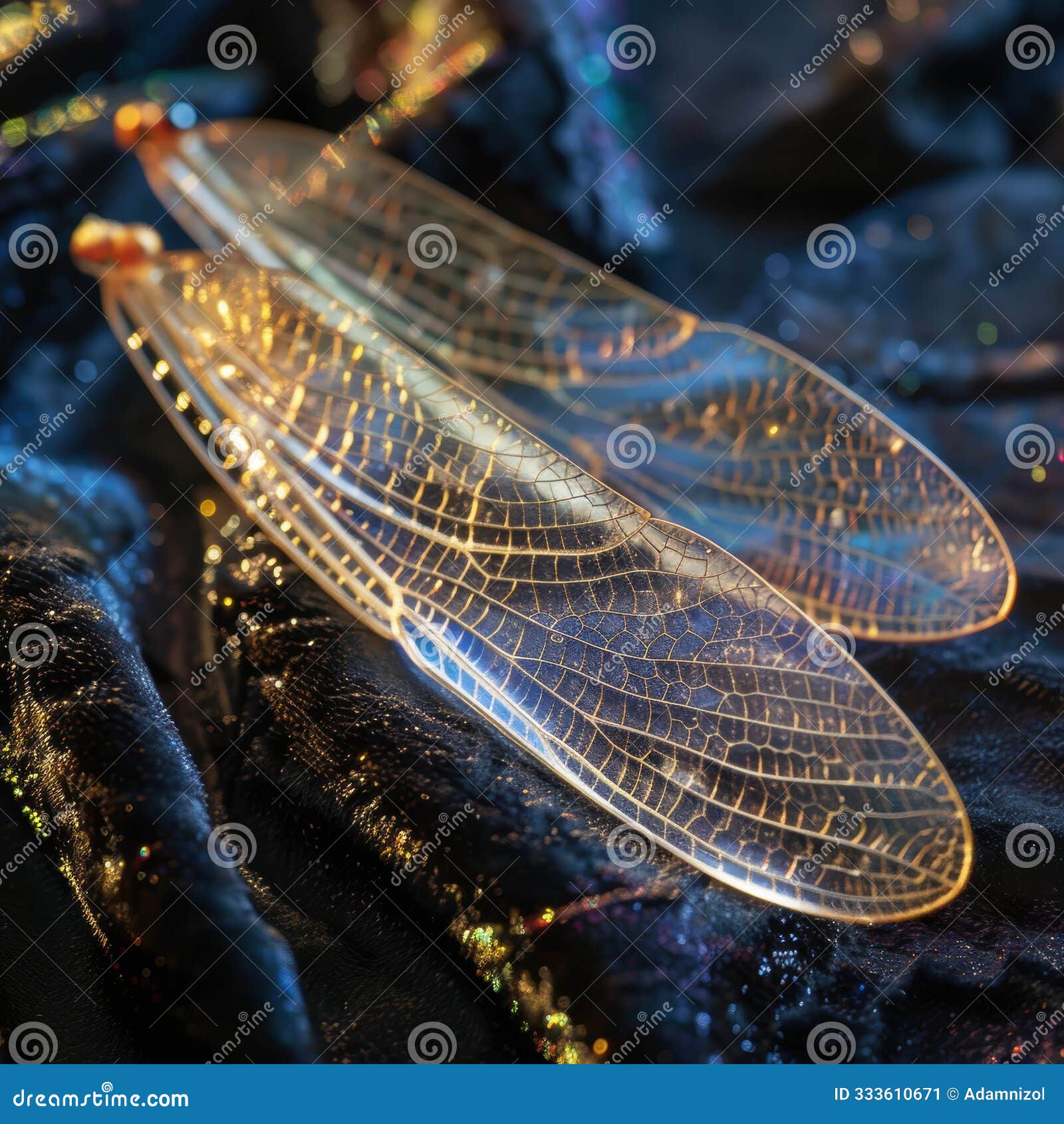 Intricate Insect Wing Structure Stock Illustration - Illustration of ...