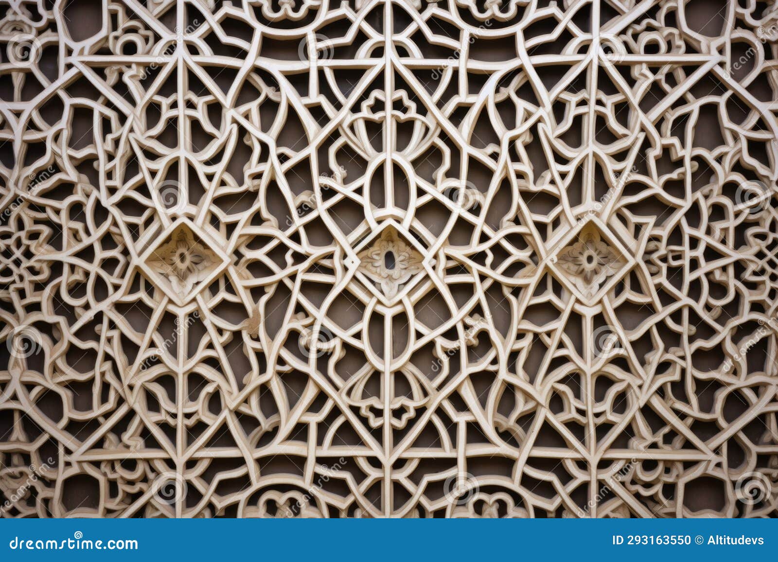 Intricate Islamic Patterns on a Mosques Wall Stock Photo - Image of ...