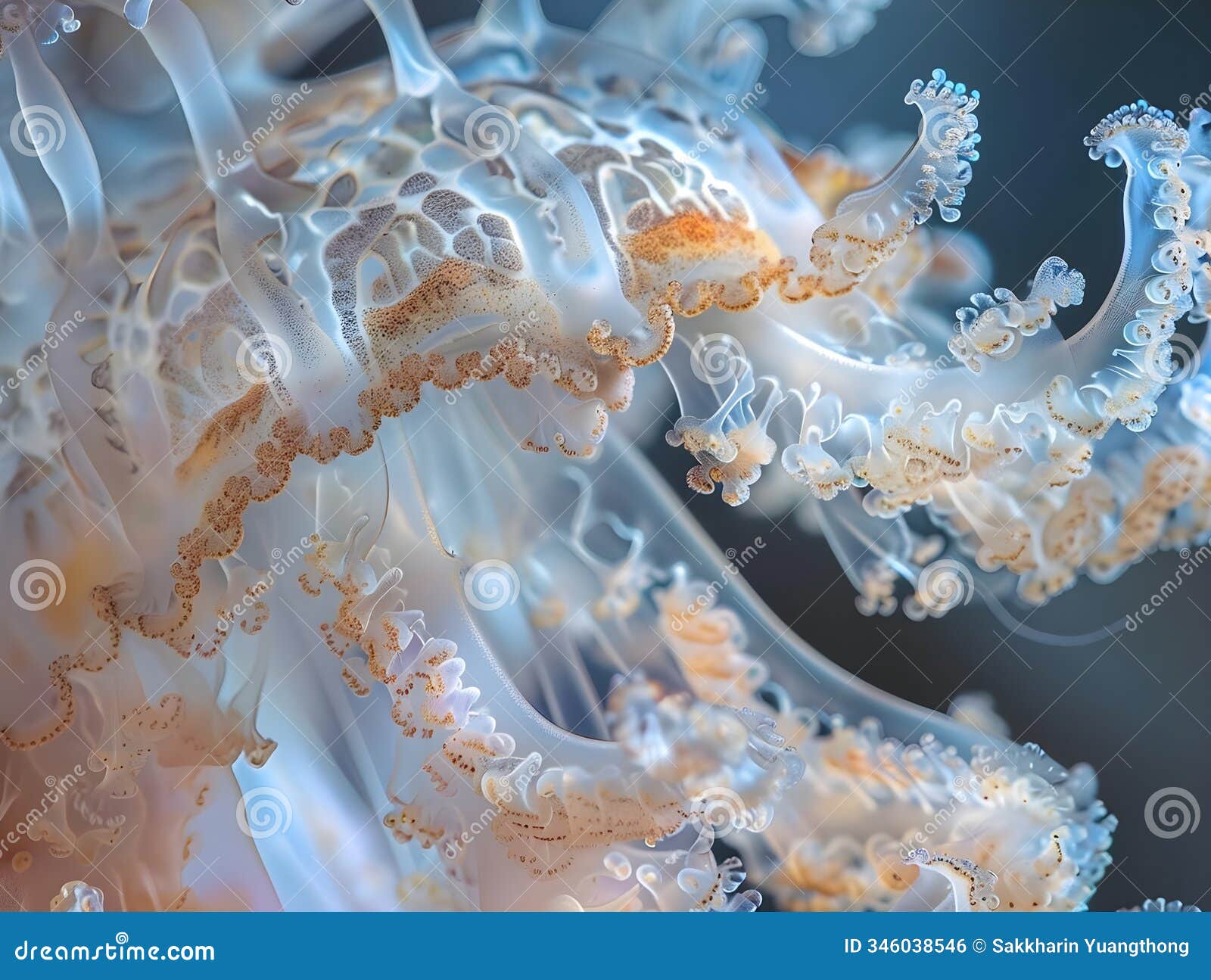 Intricate Jellyfish Structure Under Electron Microscope Generative AI ...