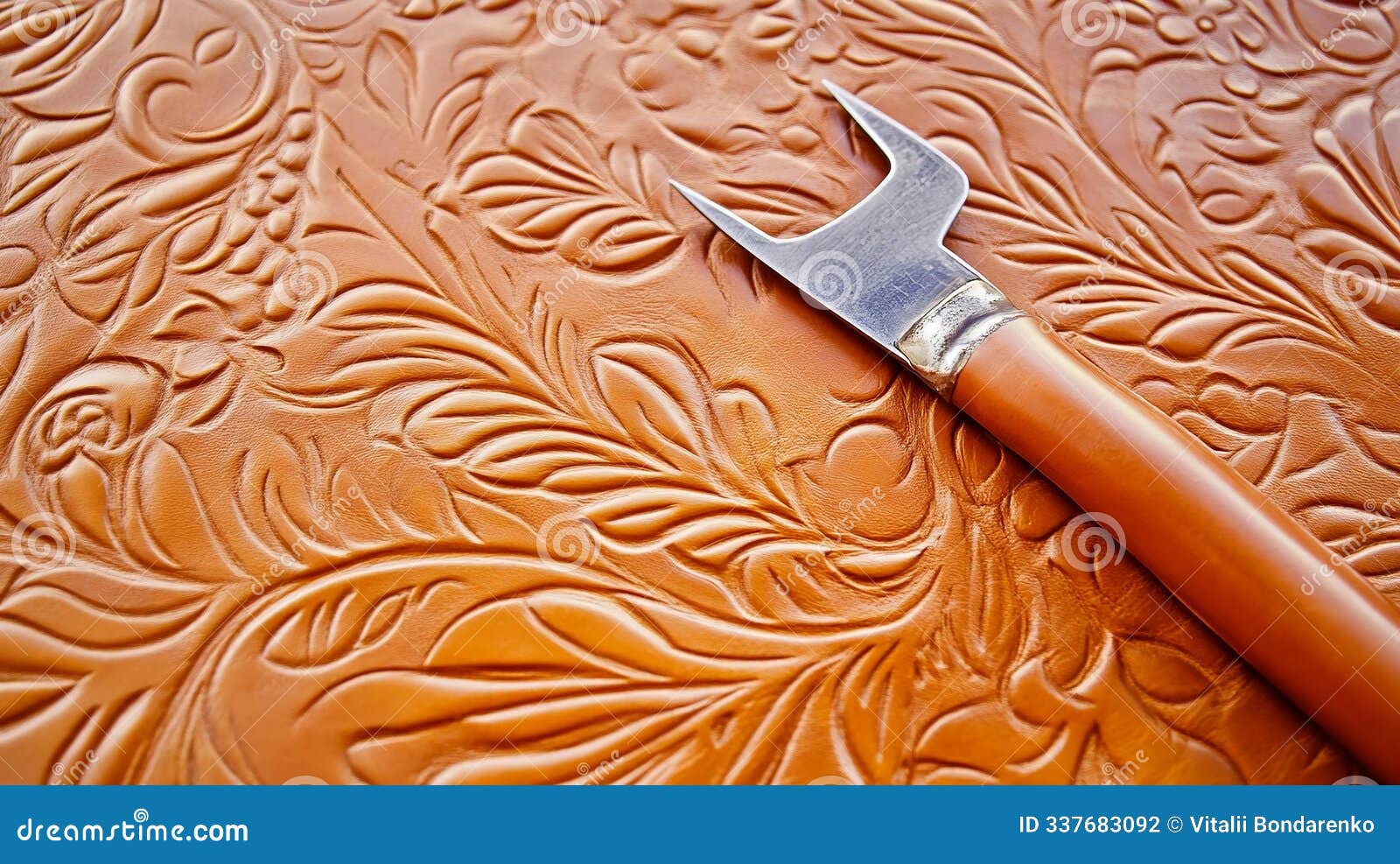 Intricate Leather Tooling Design Pattern. Stock Illustration ...