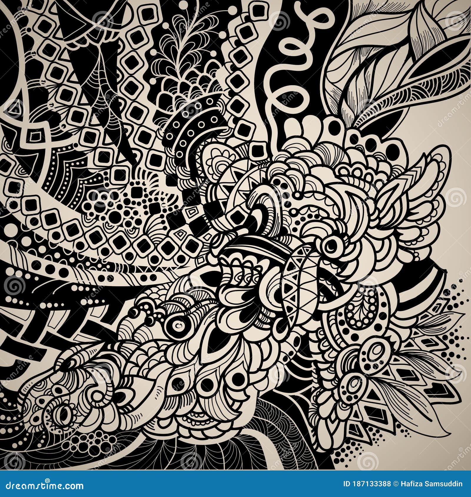 Intricate Leaves Design. Vector Illustration Decorative Design Stock ...