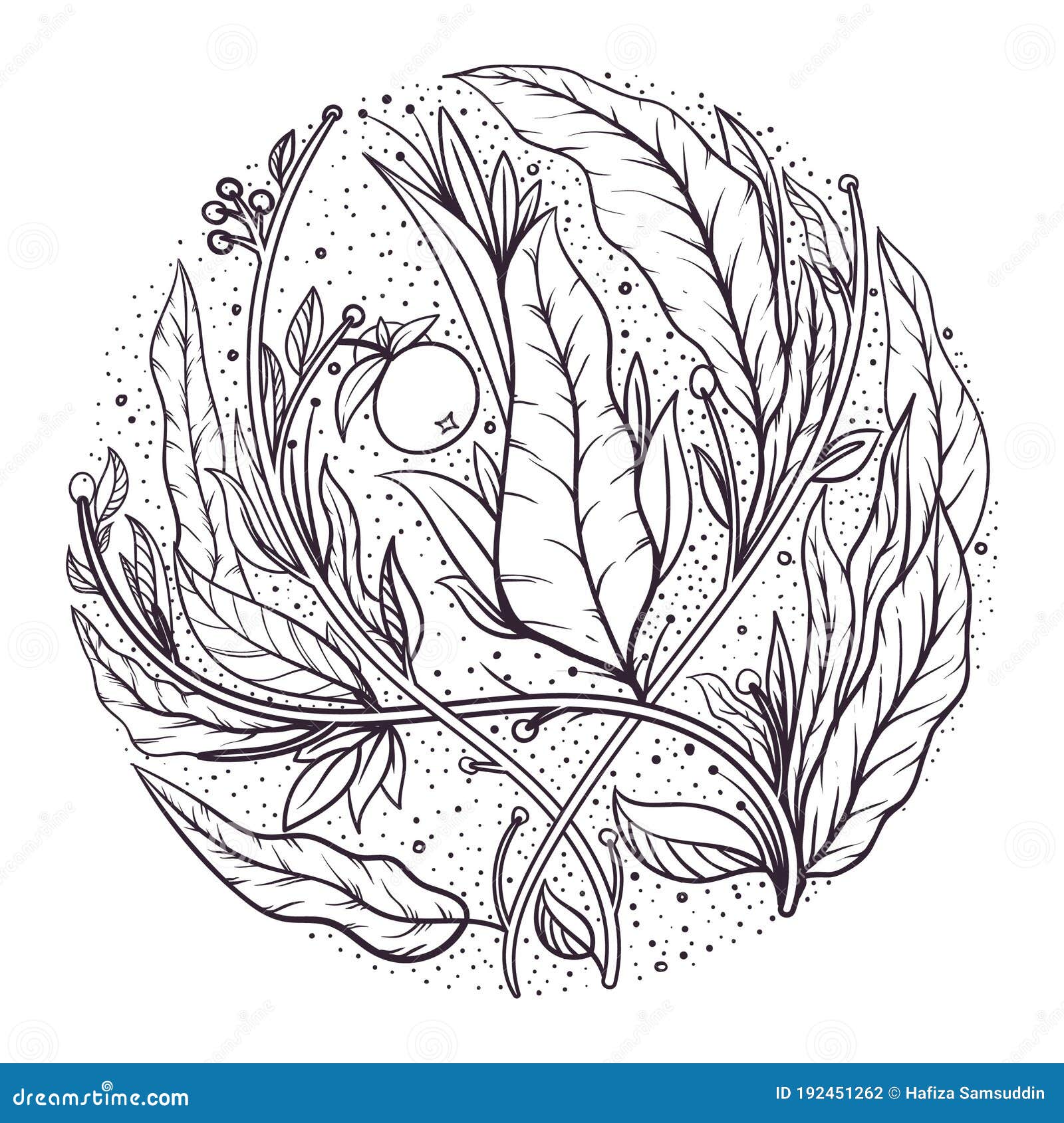 Intricate Leaves Design. Vector Illustration Decorative Design Stock ...