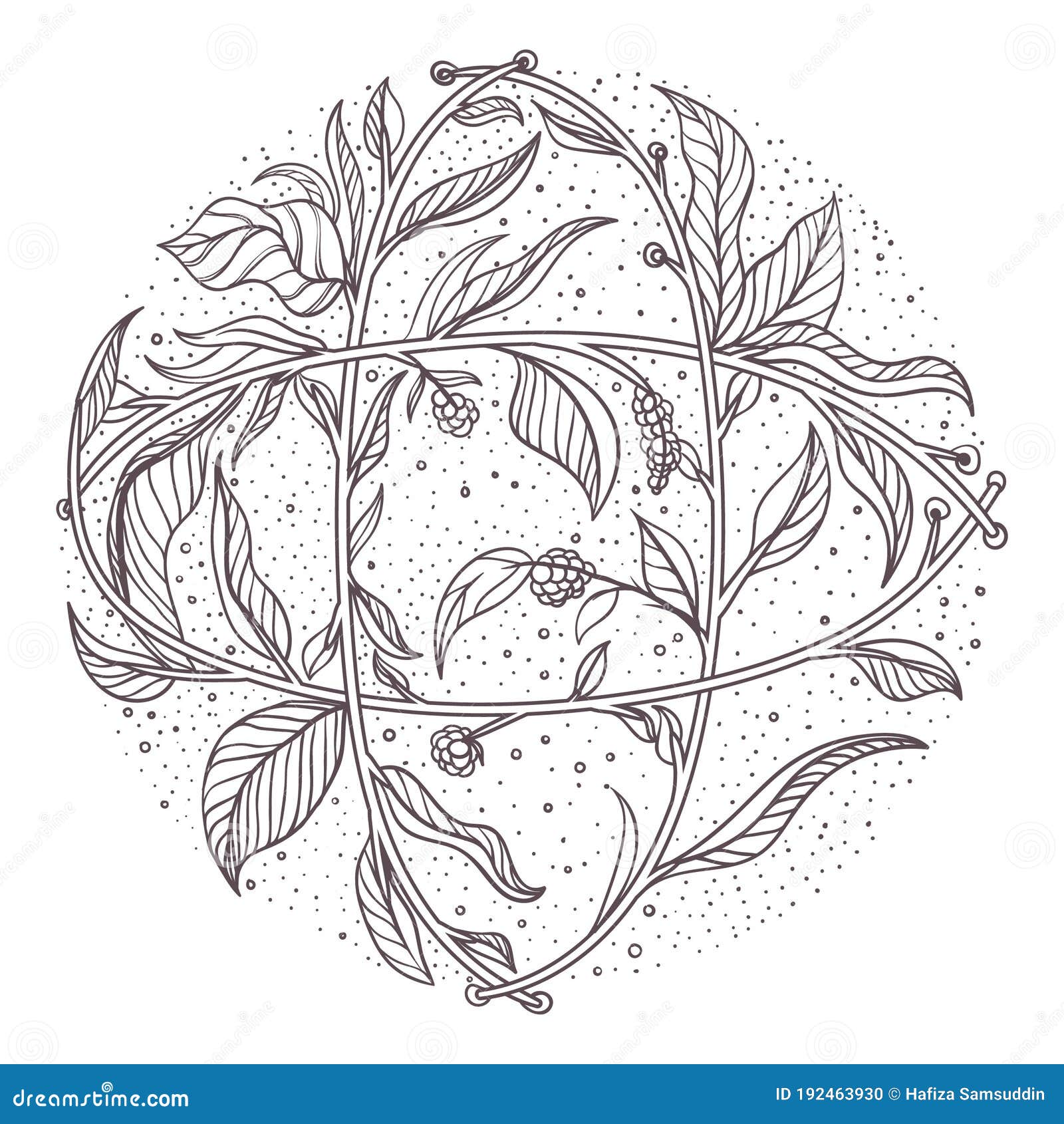 Intricate Leaves Design. Vector Illustration Decorative Design Stock ...