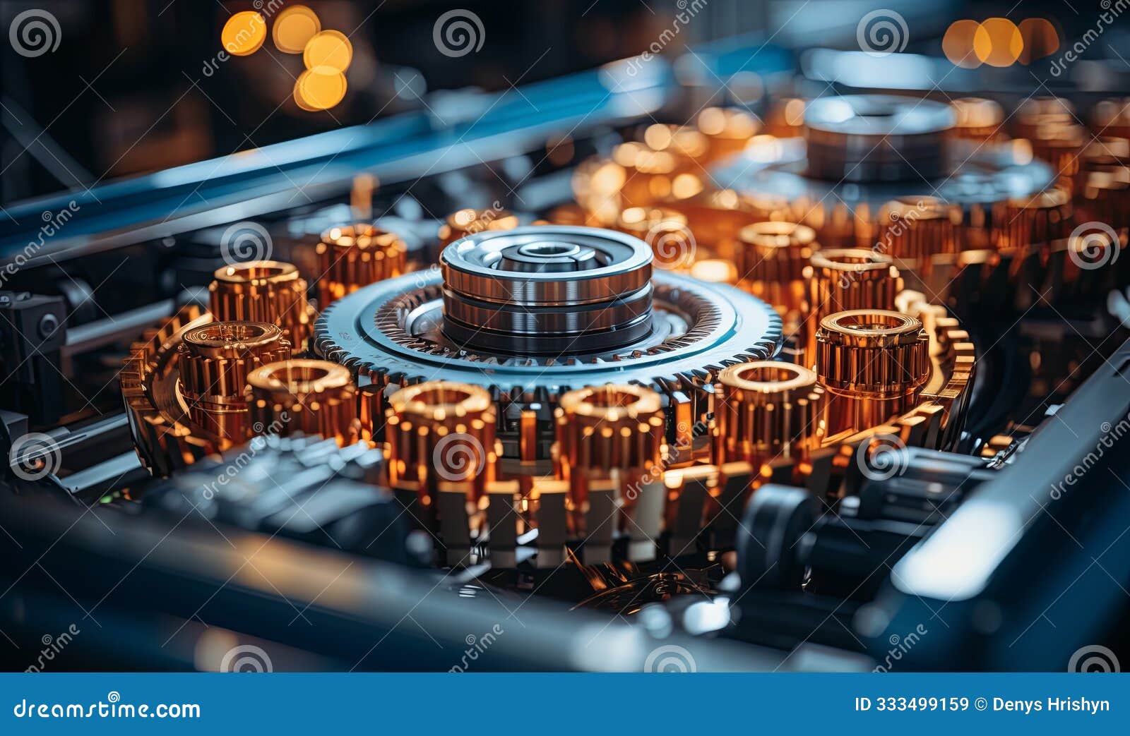 Intricate Machine Gears in Close-up Stock Image - Image of ...