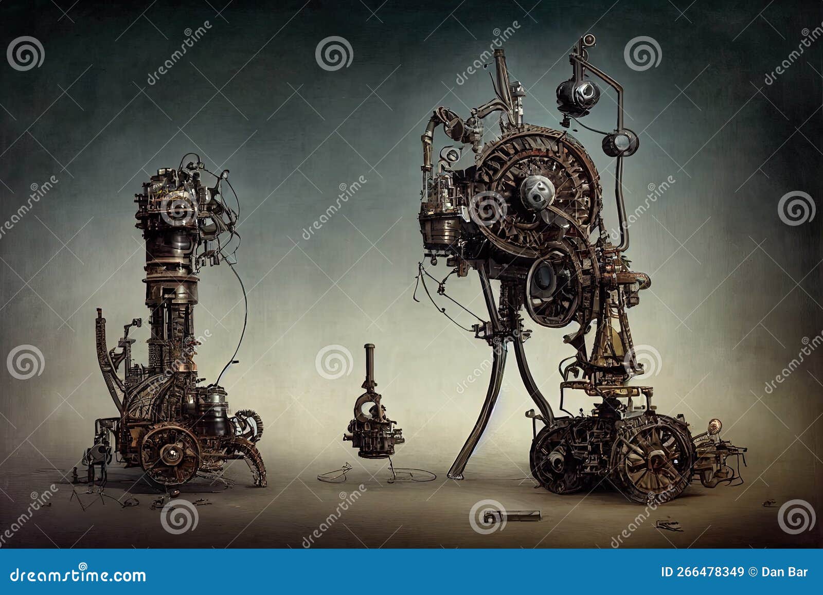 Intricate Machinery, Cyberpunk Perpetuum Mobile Device, Generative Ai ...