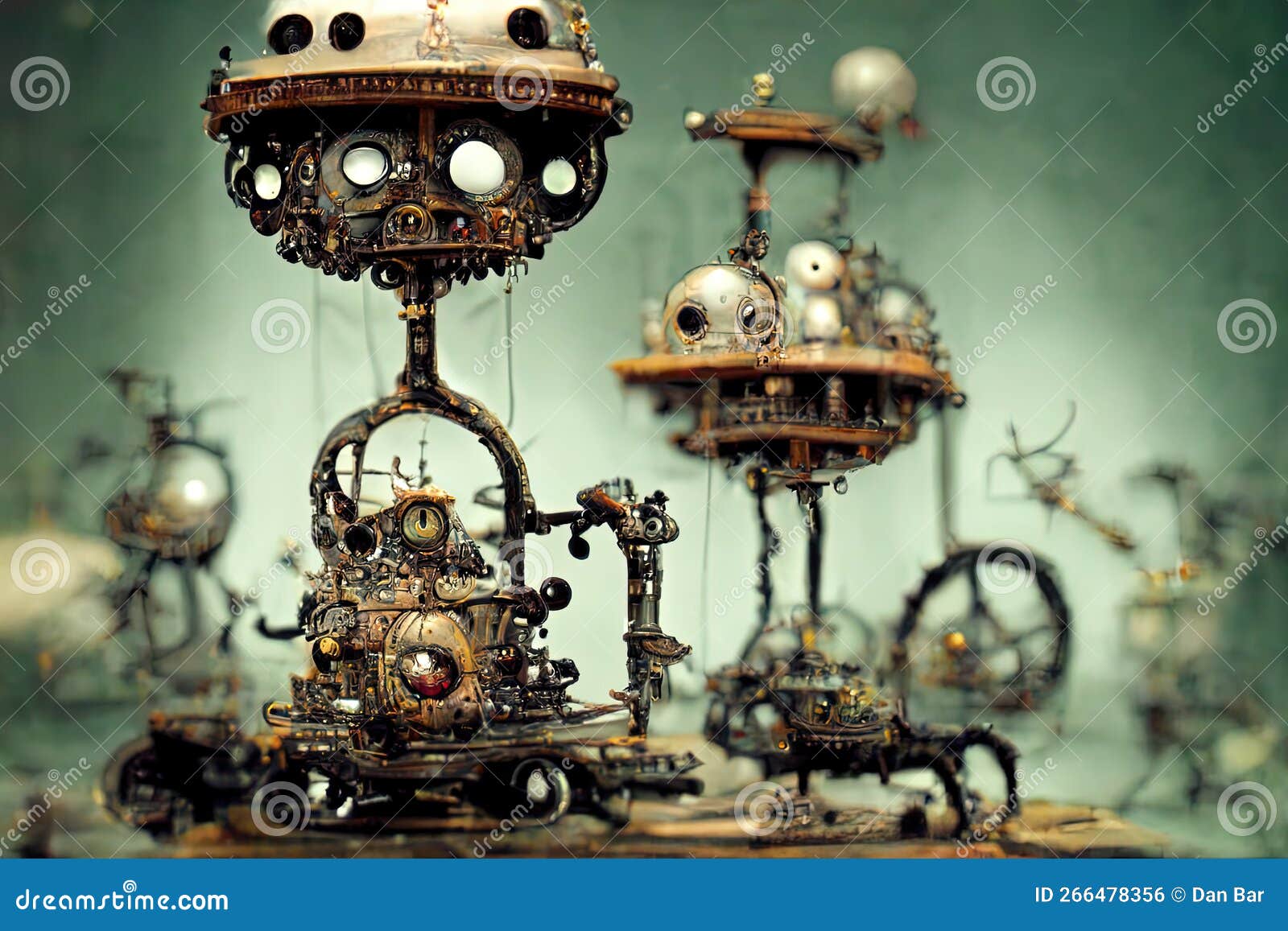 Intricate Machinery, Cyberpunk Perpetuum Mobile Device, Generative Ai ...