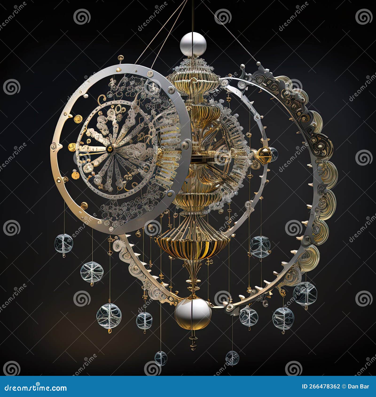 Intricate Machinery, Cyberpunk Perpetuum Mobile Device, Generative Ai ...