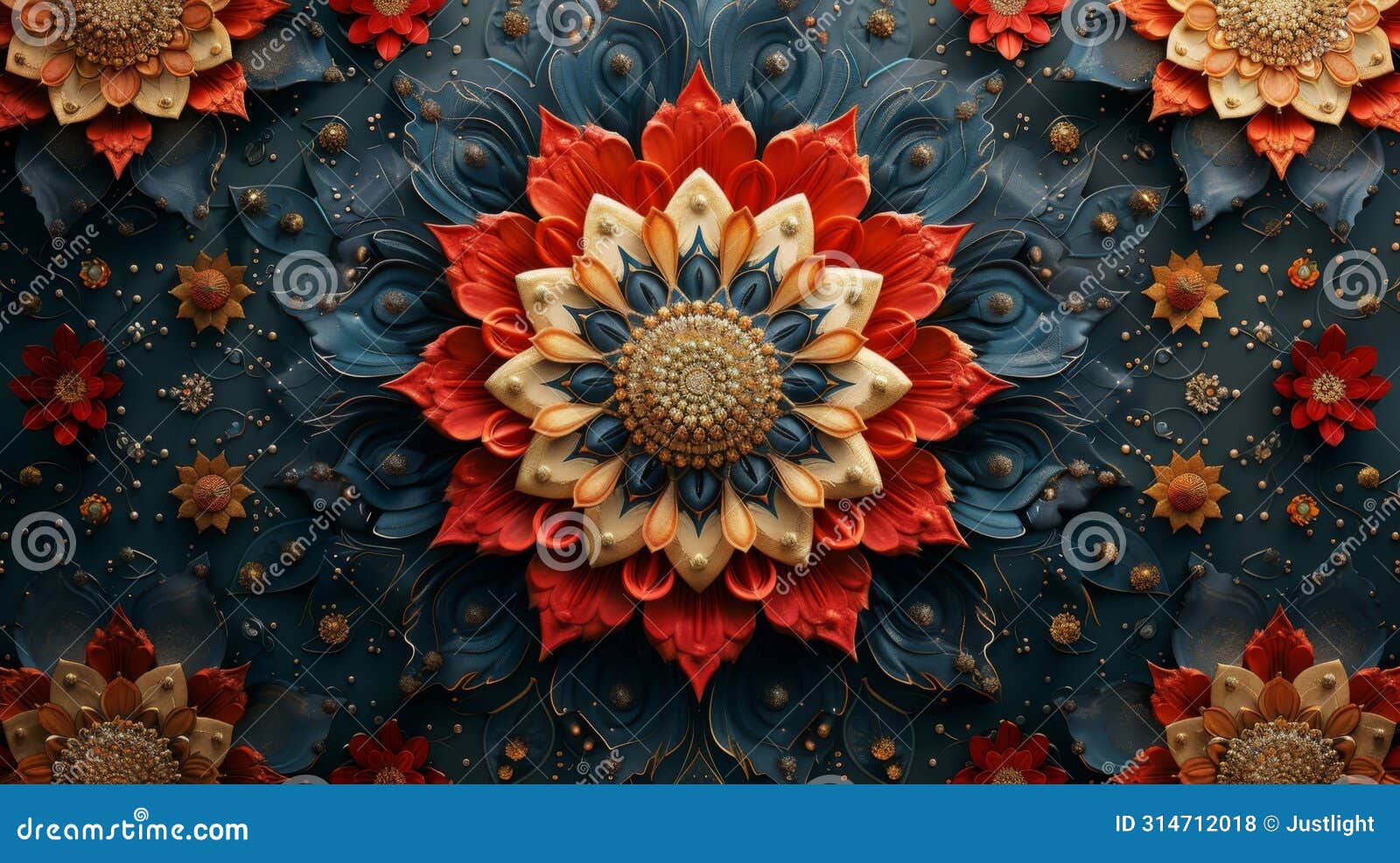 An Intricate Mandala Design with No Defined Boundaries Symbolizing the ...