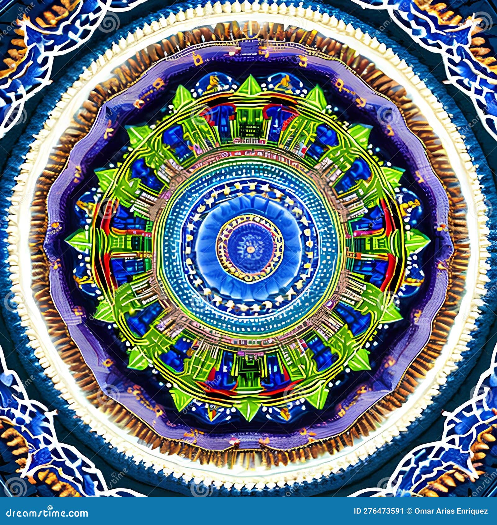 An Intricate Mandala of Interlocking Patterns, Representing the ...