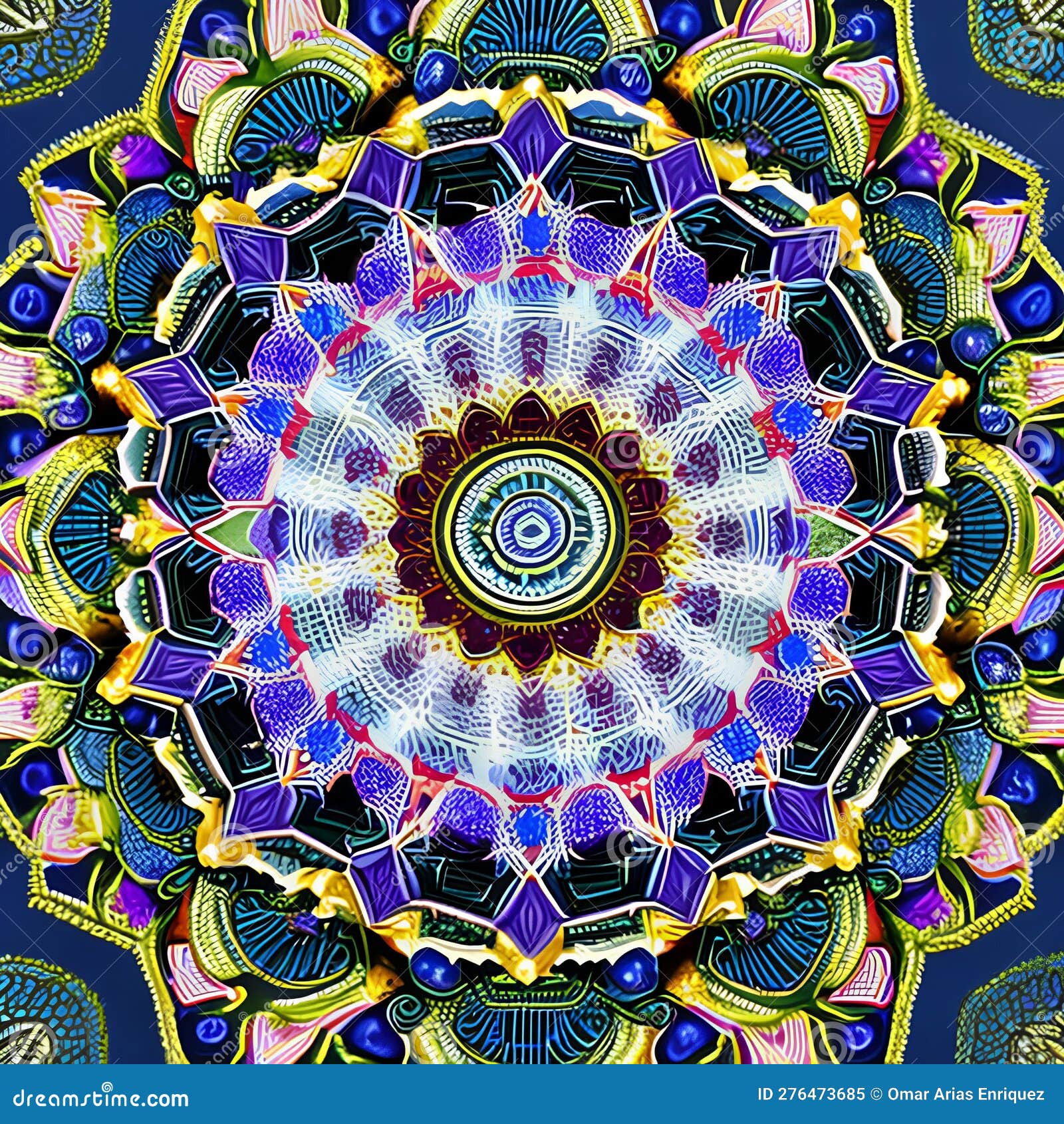 An Intricate Mandala of Interlocking Patterns, Representing the ...