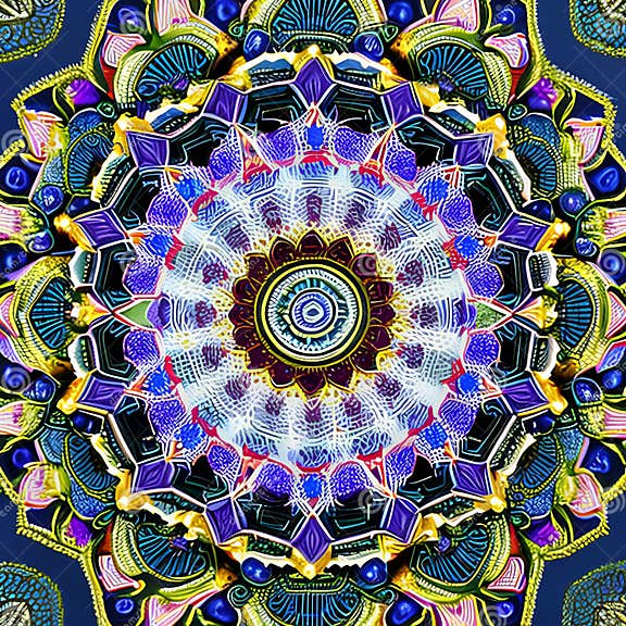 An Intricate Mandala of Interlocking Patterns, Representing the ...