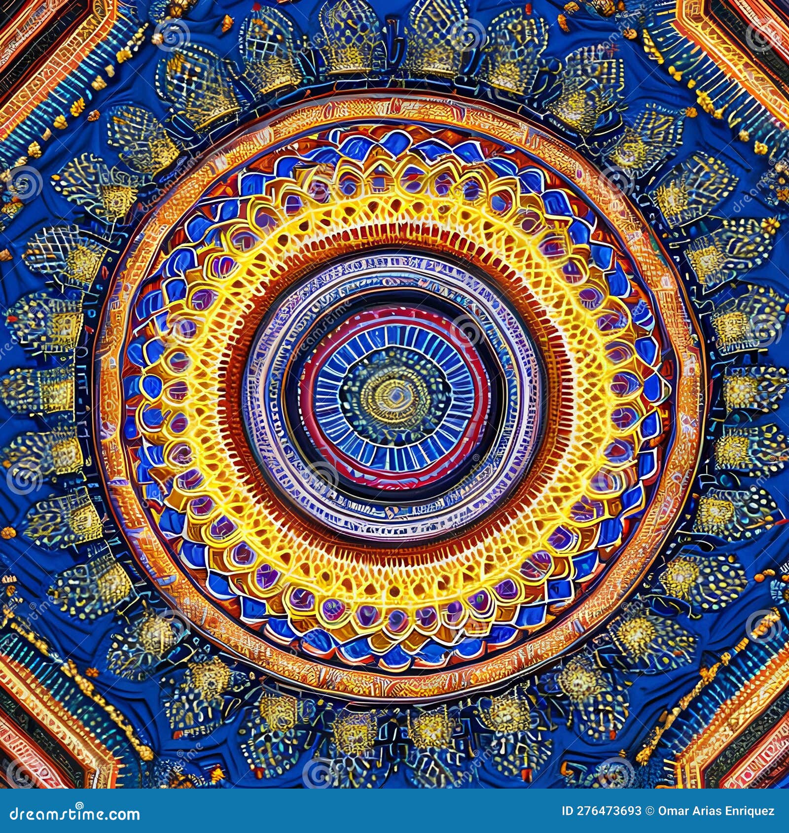 An Intricate Mandala of Interlocking Patterns, Representing the ...
