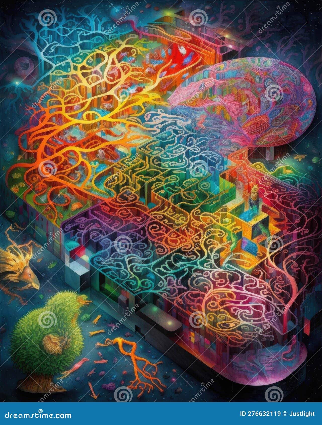 An Intricate Map of Bright and Vibrant Colors Forming the Neurological ... An Intricate Map of Bright and Vibrant Colors Forming the Neurological ...