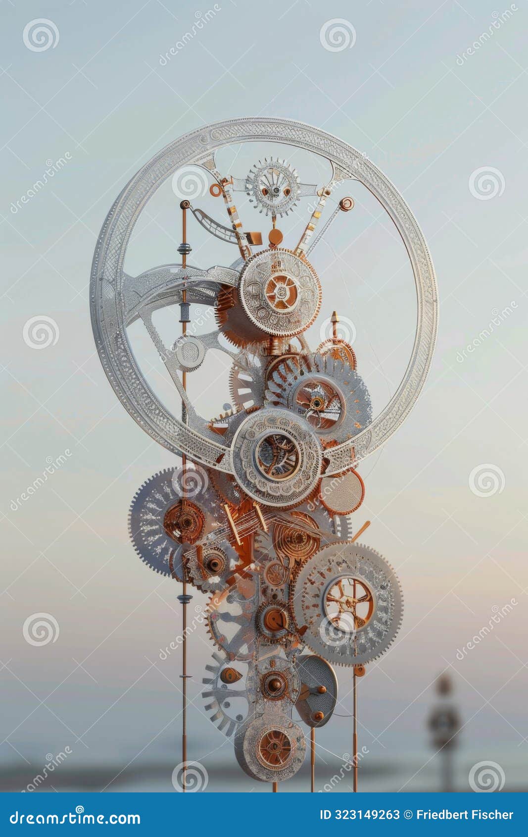 Intricate Mechanical Gears and Cogs Abstract Design , Steampunk Concept ...