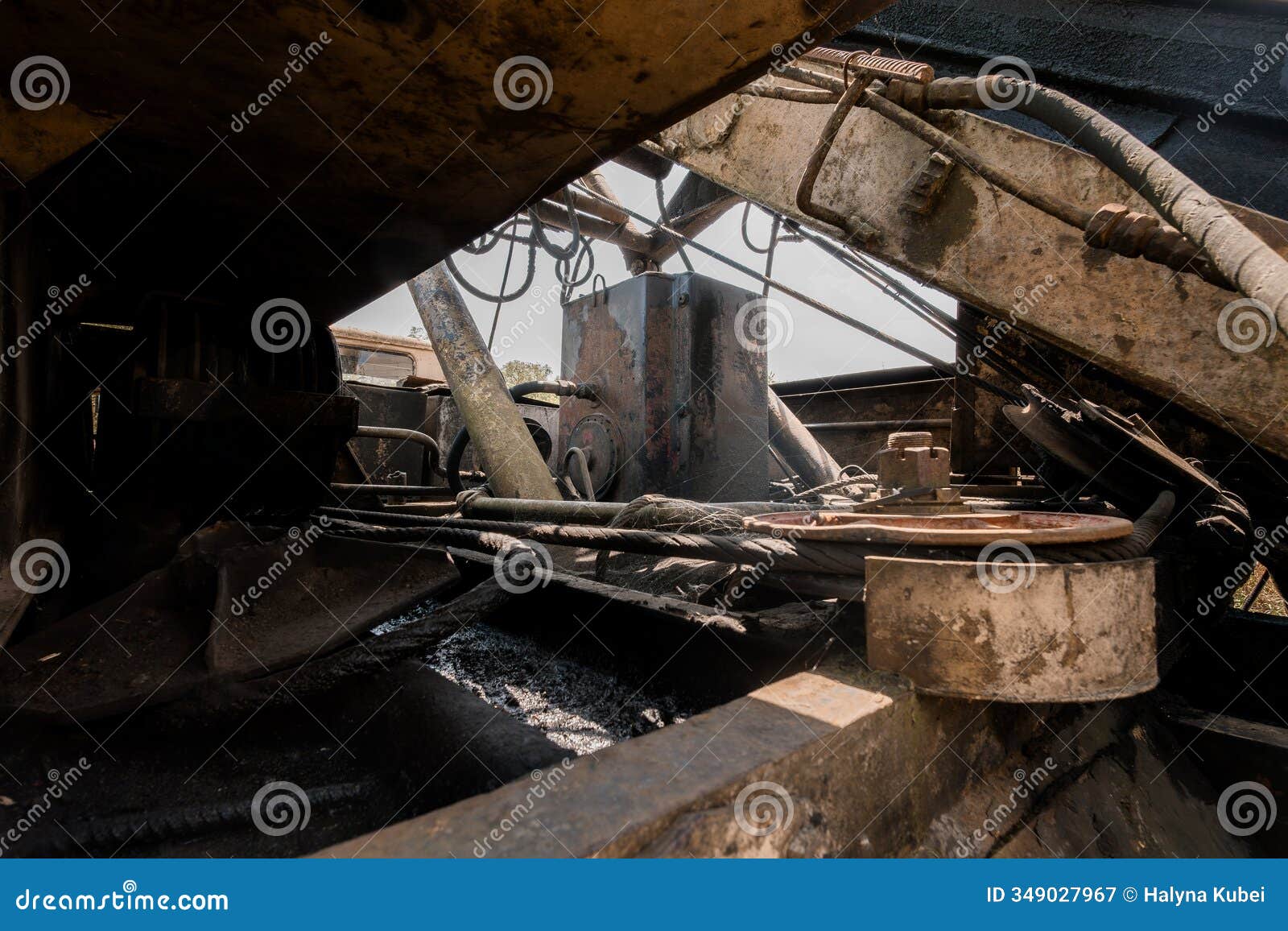 Intricate Mechanics of Heavy Machinery Components Stock Image - Image ...