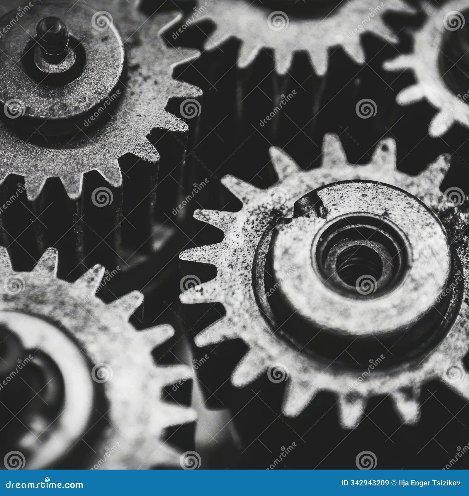 Cog Gears Wheels Vertical Infographics 4 Steps Vector Illustration ...