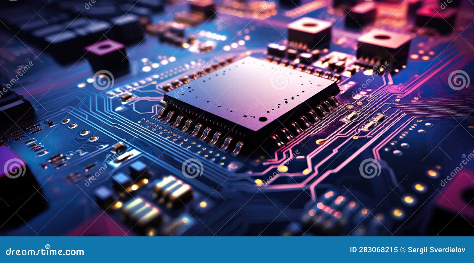 An Intricate Microelectronic Motherboard Processor Background ...