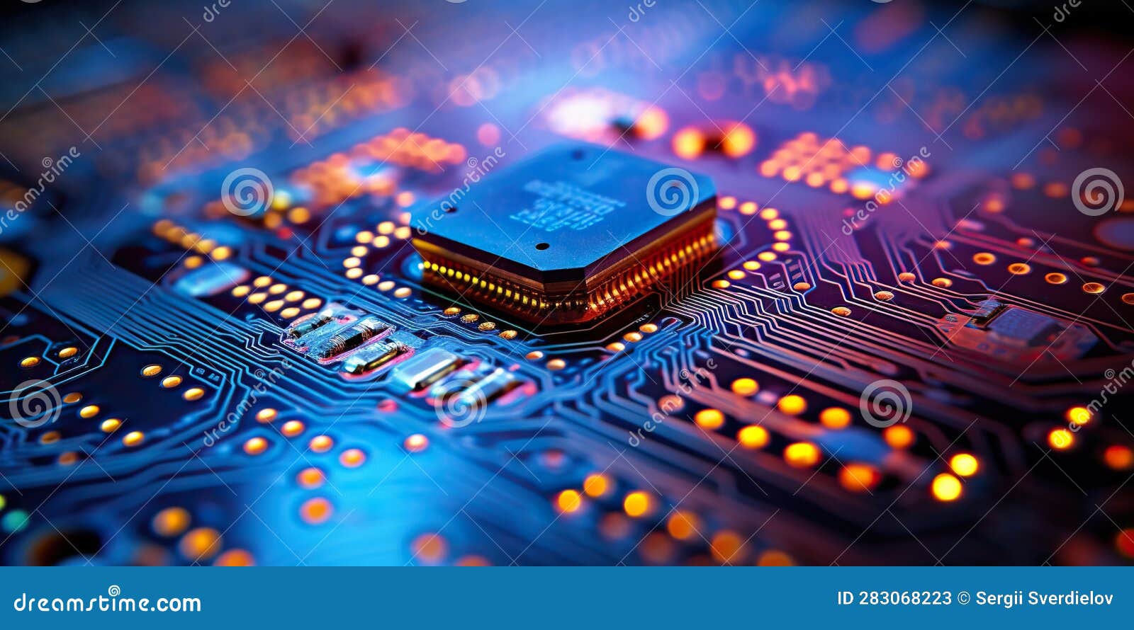 An Intricate Microelectronic Motherboard Processor Background ...