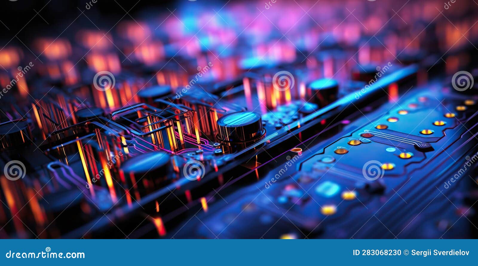 An Intricate Microelectronic Motherboard Processor Background ...
