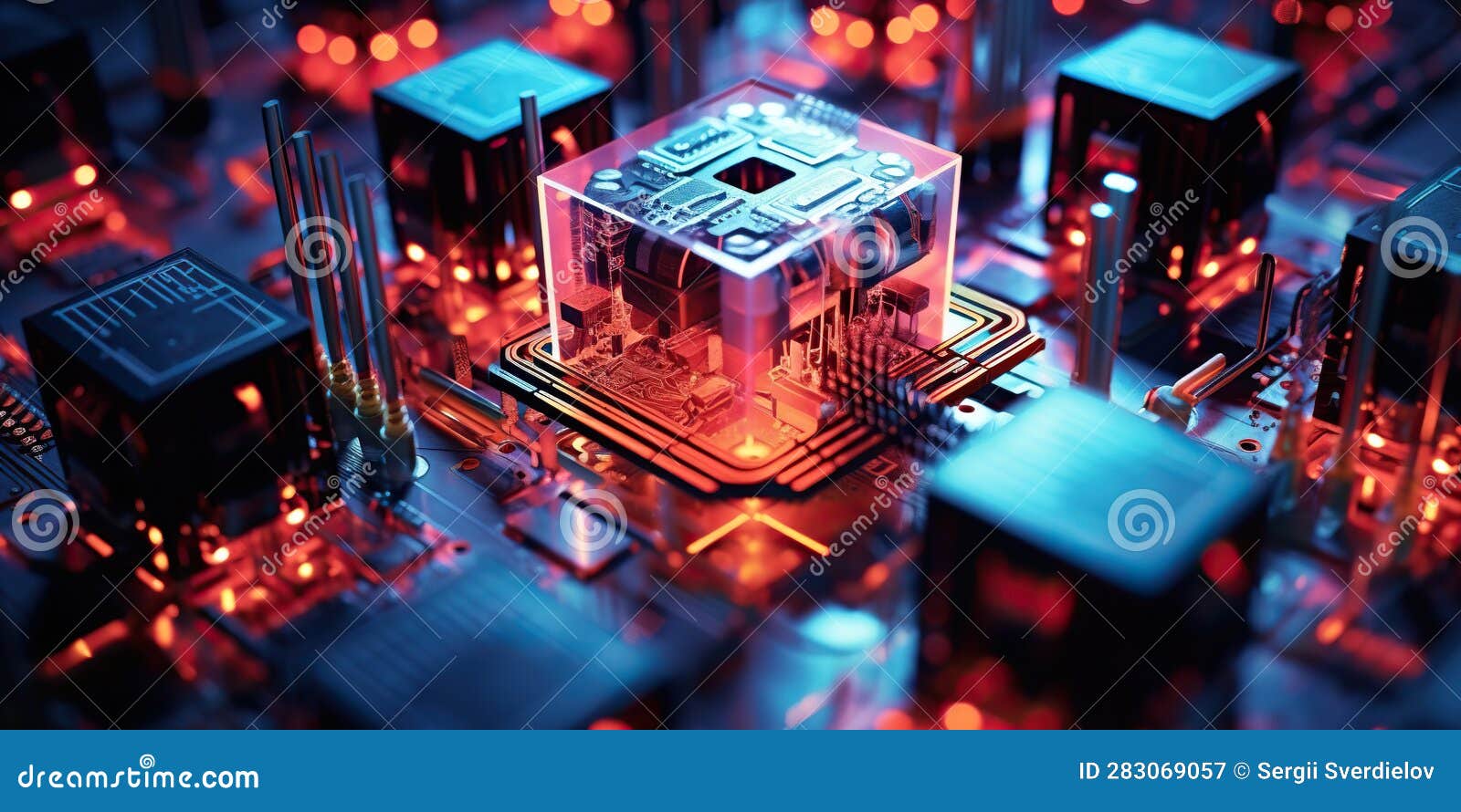 An Intricate Microelectronic Motherboard Processor Background ...