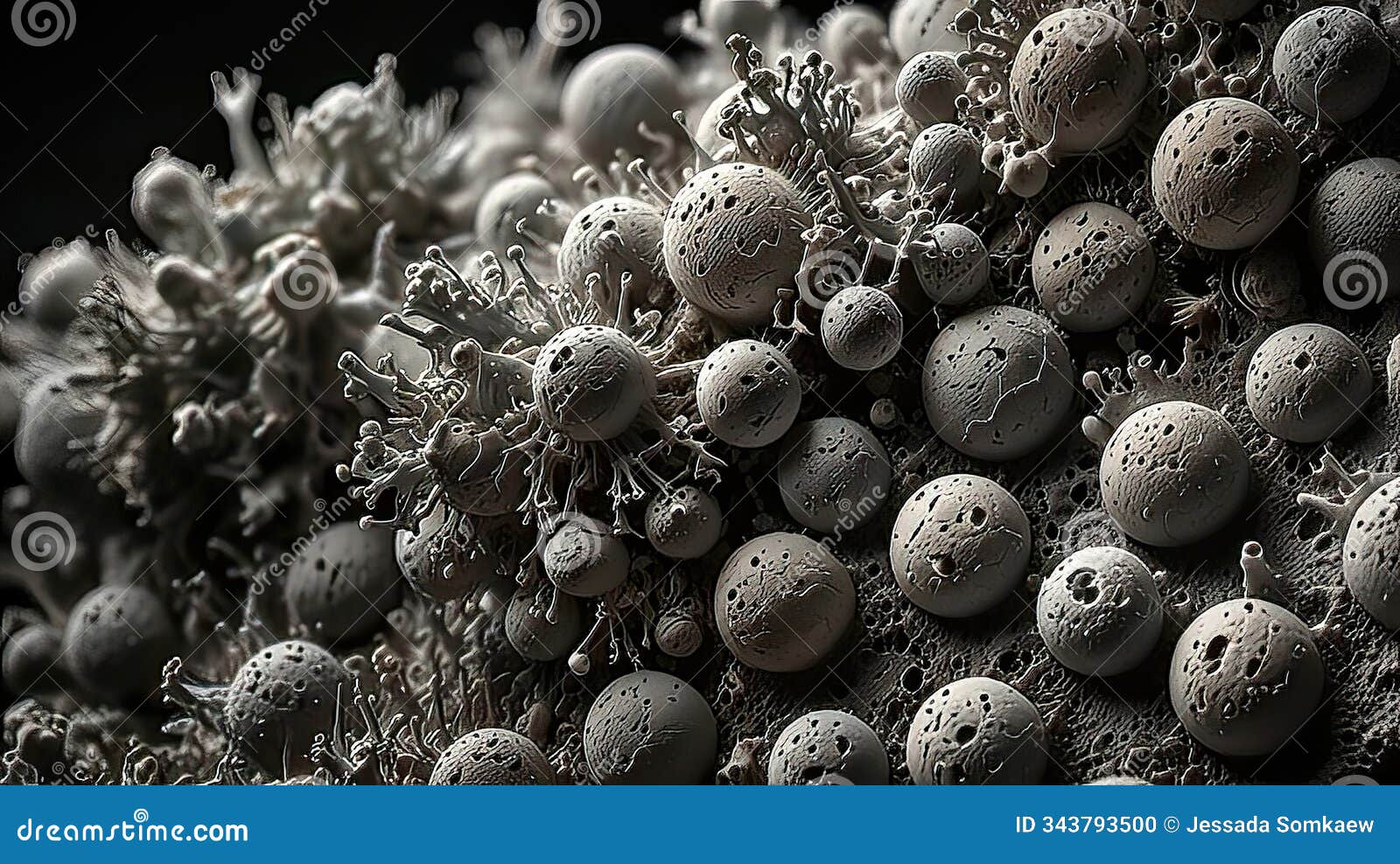 Intricate Microfossils in Common Material Stock Illustration ...