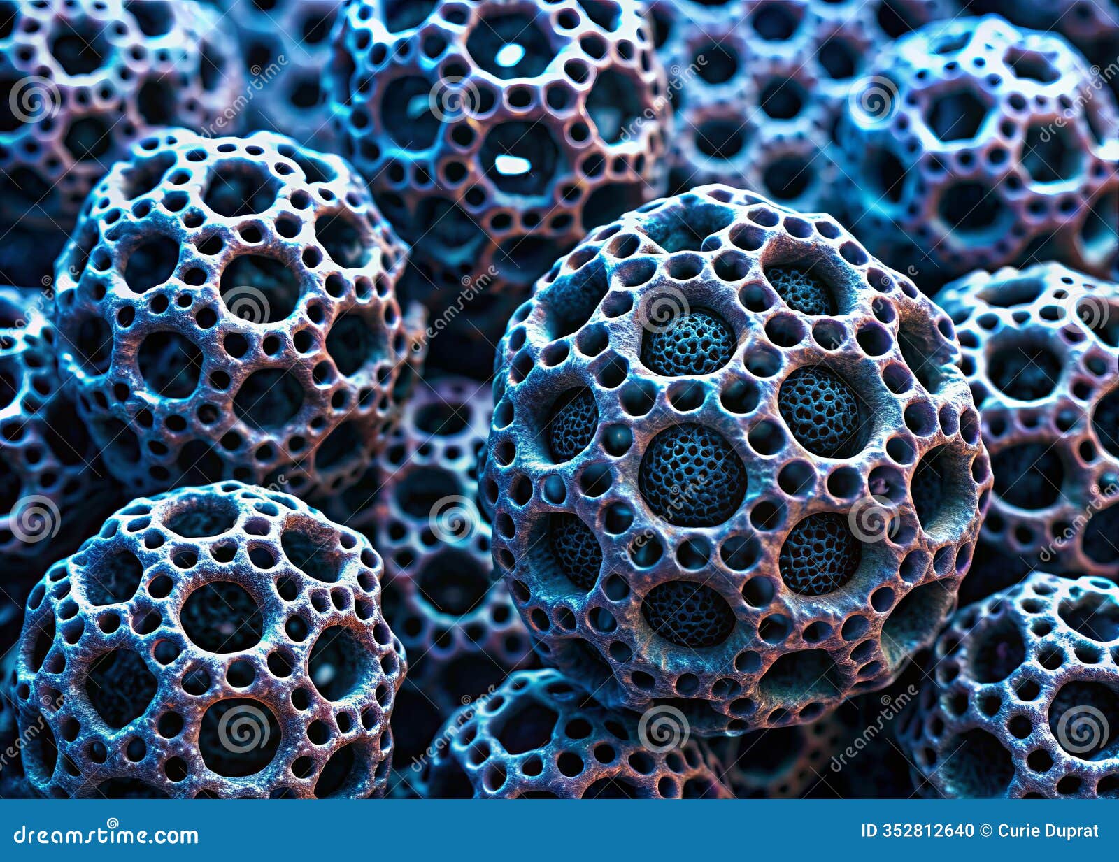 Intricate Microscopic Structure Of A Black Porous Nanomaterial Circular ...