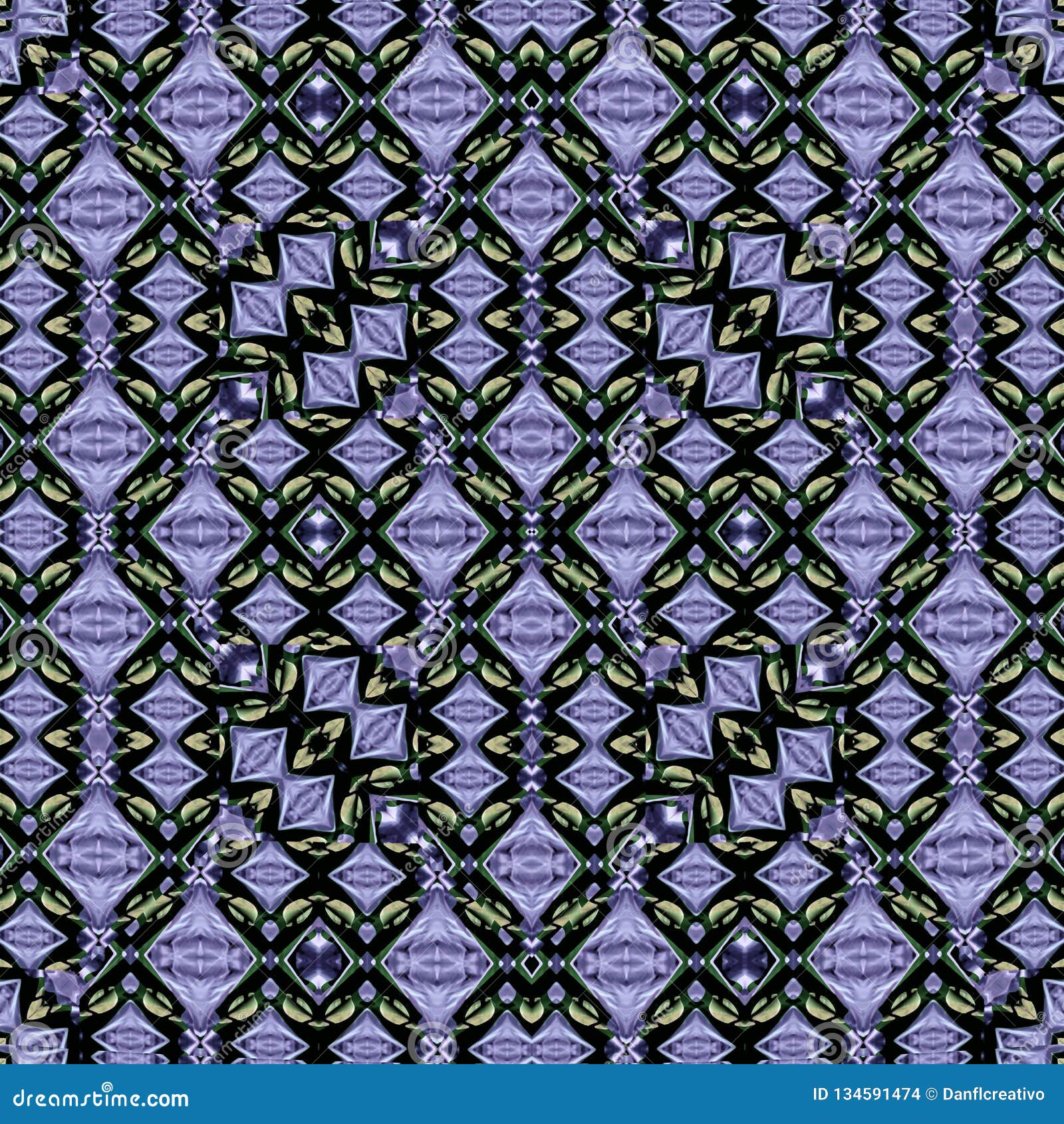 Intricate Modern Geometric Seamless Pattern Mosaic Stock Illustration ...