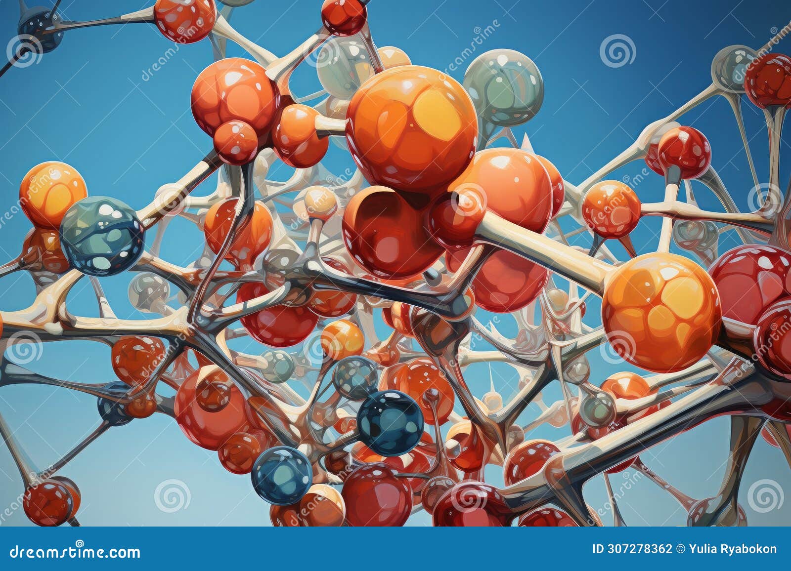 Intricate Molecular Structure Cell. Generate Ai Stock Photo - Image of ...