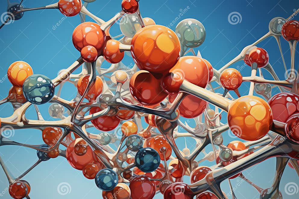 Intricate Molecular Structure Cell. Generate Ai Stock Photo - Image of ...