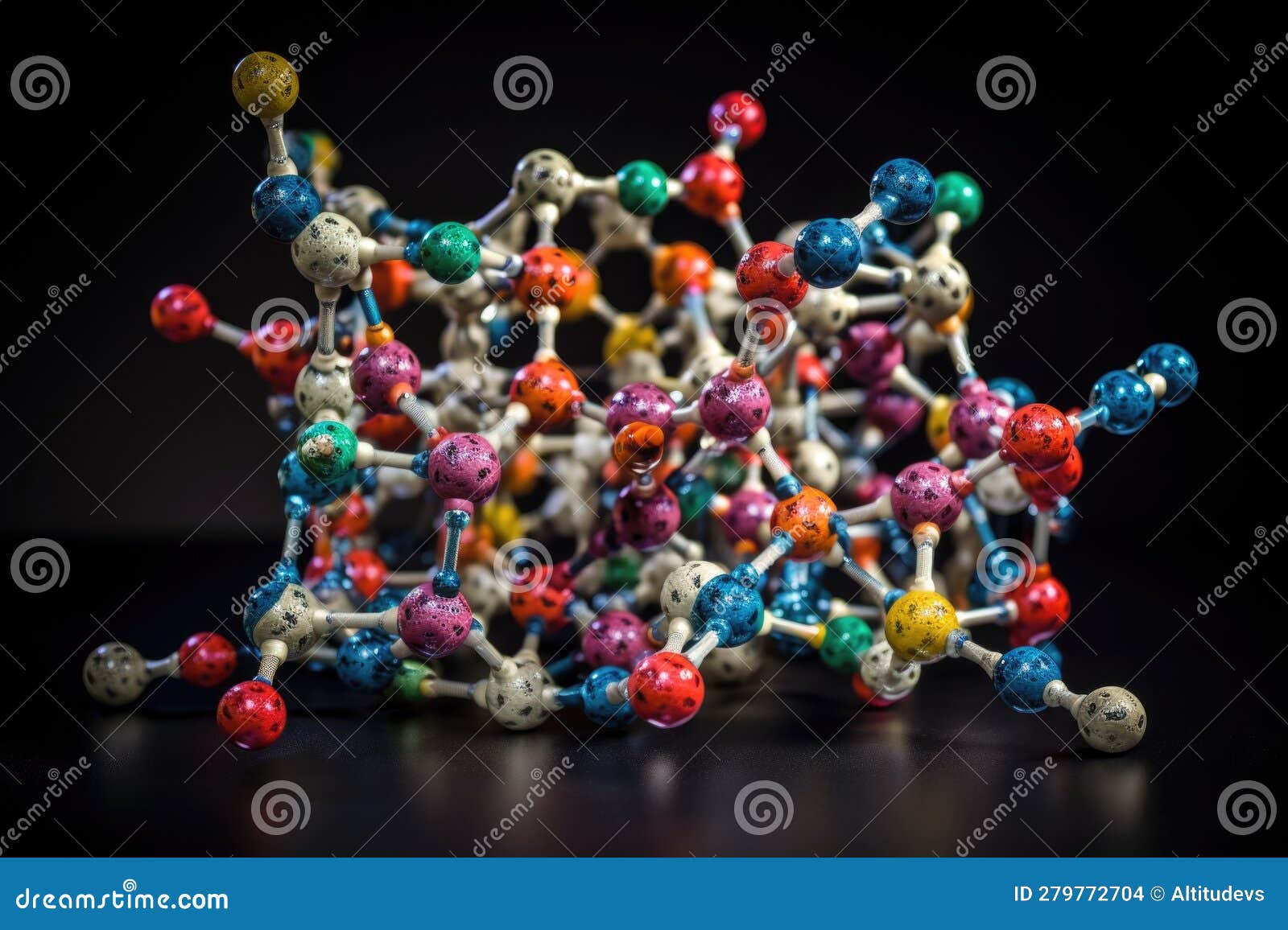 An Intricate Molecular Structure, with Each Component Interacting with ...